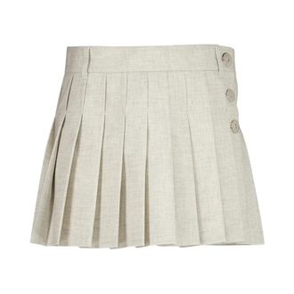 Paco Rabanne Gefalteter Wollminirock - - Skirts - Damen - Beige - S