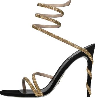 Rene Caovilla Femme, Chaussures, Noir, Taille: 41 EU Margot Sandales