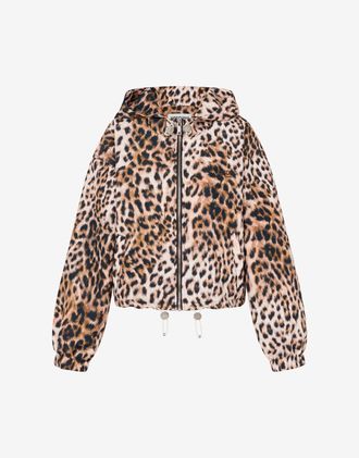 Moschino Doudoune en nylon imprim&eacute; - Marron