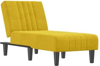 vidaXL Chaiselongue Gelb Samt Vidaxl