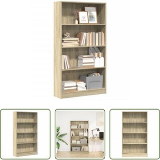 vidaXL Holzregal - B&uuml;cherregal Sonoma-Eiche 80x24x143 cm Holzwerkstoff