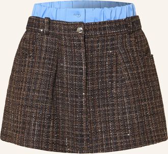 Maje Tweed-Rock Mit Pailletten Und Glitzergarn braun