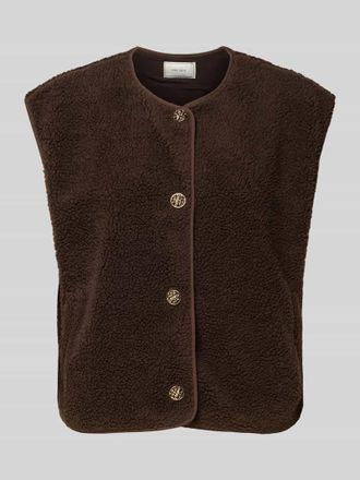 Neo Noir Fleeceweste mit Knopfleiste Modell Mariko