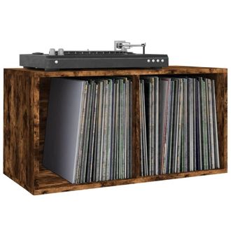 Generic LP-Aufbewahrungsbox, Freistehender Organizer mit Zwei F&auml;chern, Schallplatten-Organizer aus Holzwerkstoff f&uuml;r Wohnzimmer und Heimb&uuml;ro-Dekoration (Ger&auml;u