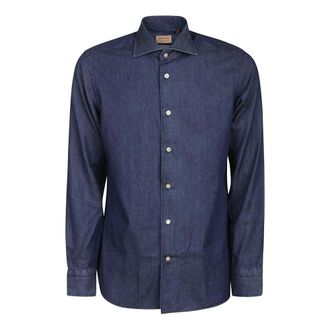 Borriello Baumwoll-Denim-Hemd - - Shirts - Herren - Blau - 3XL