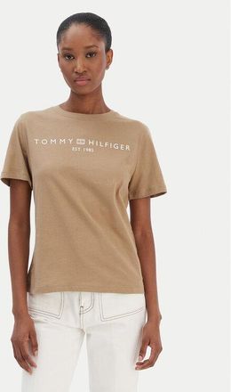 Tommy Hilfiger T-Shirt Logo WW0WW40276 Beige Regular Fit