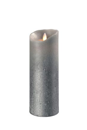 Sompex Flame LED Echtwachskerze Sand metallic 8x23cm