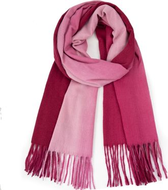 Glamexx24 Schal Damen Winterschal Gef&uuml;hl Langer Schal mit Fransen Baumwolle Warm Herbst Winter Farbverlauf Deckenschal und T&uuml;cher 165x 70 cm