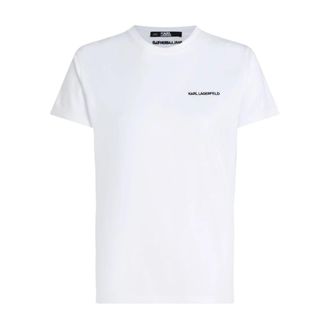 Karl Lagerfeld Essential Logo T-Shirt - - Tops - Damen - Wei&szlig; - S