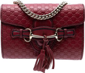 Gucci Hobo Bags - Mini Microguccissima Emily Crossbody - Gr. unisize - in Rot - für Damen