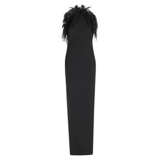 The Attico Femme, Robes, Noir, Taille: 34 FR Robe Orn&eacute;e de Plumes
