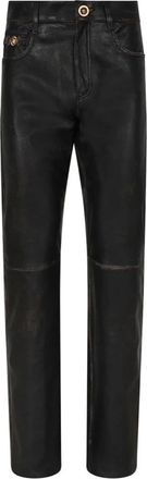 Versace Homme, Jeans, Noir, Taille: S Pantalon en cuir vieilli