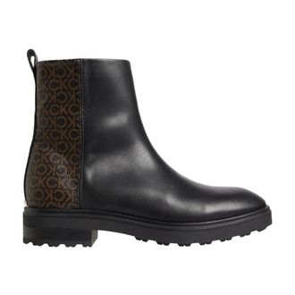 Calvin Klein Cleat Ankle Boot Mono Mix - - Shoes - Damen - Schwarzk - 36 EU