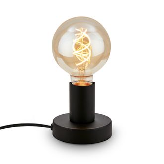 Briloner Nachttischlampe Retro mit Kabelschalter, E27 Fassung, max. 10 Watt, Tischlampe vintage, Lampe, Schreibtischlampe, Tischleuchte, B&uuml;rolampe, Leselampe B