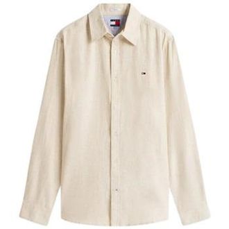 Tommy Jeans CHEMISE TJM REG LINEN BLEND SHIRT EXT - GENTLE GOLD - M
