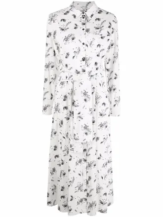 Woolrich robe-chemise Wilderness &agrave; imprim&eacute; graphique - Blanc