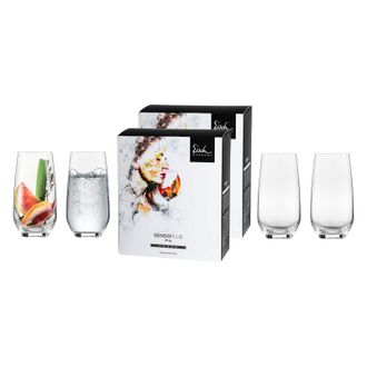 Eisch Eisch 4-teiliges Gl&auml;ser-Set im farbigen Geschenkkarton, Sky SensisPlus, Sp&uuml;lmaschinenfest - Becher 460 ml