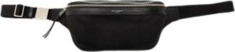 Saint Laurent Sac banane en toile Pre-owned - Femme - Pre-owned - Noir - Taille: ONE Size