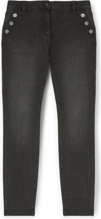 Motivi Femme, Jeans, Noir, Taille: 44 FR Jean Skinny avec Boutons