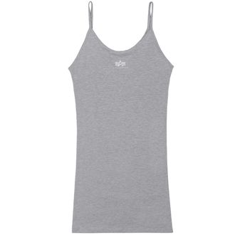 Alpha Industries Alpha Industries Damen Basic Dress Small Logo Wmn L&auml;ssiges Freizeitkleid Kleid, Greyheather/White, X
