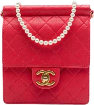 Chanel Pre-owned Cuir sacs-chanel - Femme - Pre-owned - Rouge - Taille: ONE Size