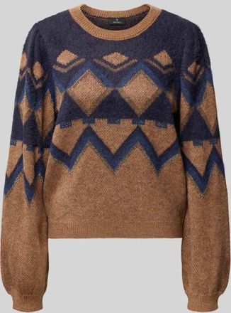 Monari Relaxed Fit Strickpullover mit Woll-Anteil