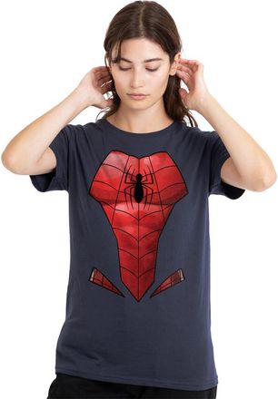 Spider-Man Spider-Man Damen Spiderman Costume Ladies Shirt, Deep Navy, Deep Navy, XXL EU