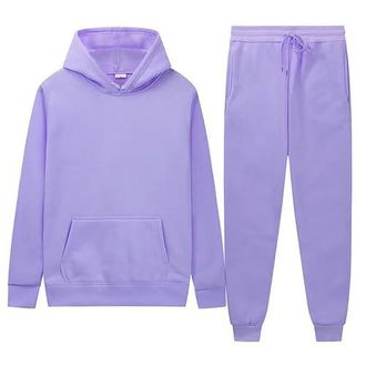 Generic Ensemble sweat &agrave; capuche et pantalon pour femme - Ensemble de v&ecirc;tements de d&eacute;tente pour femme - Grande taille - Pull &agrave; capuche d&eacute;t&eacute; - Pull long avec p