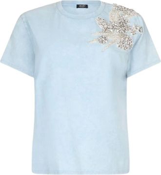 Liu Jo Femme, Tops, Bleu, Taille: 40 FR T-Chemises