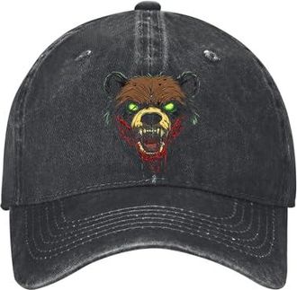 Generic Chapeau De Sport Ours Zombie en Col&egrave;re Casquette Trucker D&eacute;contract&eacute;e Casquette De Baseball Toutes Les Saisons Chapeau De Soleil pour Plage Sports De 