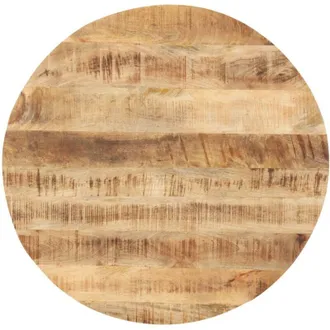 vidaXL Haut de table ronde en bois solide disponible en diff&eacute;rentes tailles Taille : 80 cm 25-27 mm