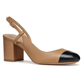 Geox Damen D VIRNILISA 65 A Pump, Beige/Black, 38.5 EU