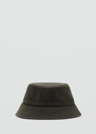 Mango Bonnet 100 % coton qvec visi&egrave;re kaki - Homme - Taille unique - MANGO MAN