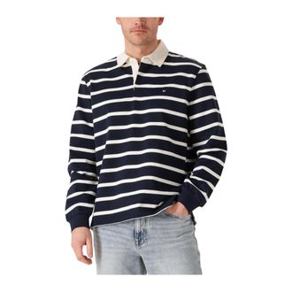 Tommy Hilfiger Essential Gestreiftes Rugby-Poloshirt - - Tops - Herren - Blau - S