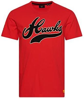 Superdry T-Shirt Vintage pour Homme avec Inscription &laquo; Rebel Red &raquo; - Taille L