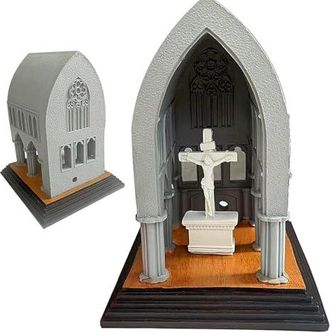 Generic Statue de crucifix de J&eacute;sus, sculpture de table en r&eacute;sine, d&eacute;coration religieuse &eacute;l&eacute;gante, affichage de la foi catholique, ornement chr&eacute;tien fait &agrave; la