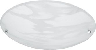 Trio Leuchten Deckenleuchte 6196011-07 Lana, Metall aluminiumfarbig, Glas alabasterfarbig, exkl. 1 x E27