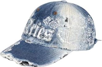 Aries unisex, Accessoires, Bleu, Taille: ONE Size Destroyed Lace Cap