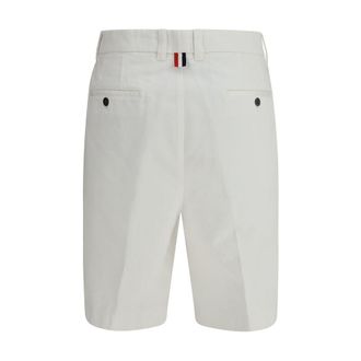 Thom Browne Mens White Polyester Bermuda Shorts