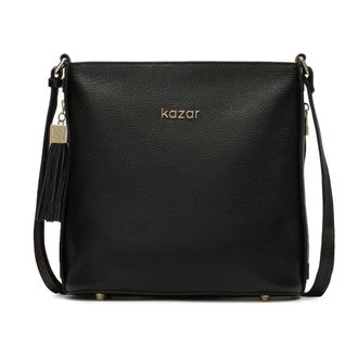 Kazar Schwarze Leder-Messenger-Tasche mit Clutch - - Bags - Damen - Schwarzk - ONE SIZE