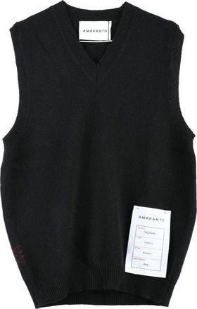 Amaranto Amar&aacute;nto, Homme, Pulls, Noir, Taille: L Pull V &agrave; maille