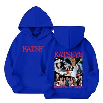 Generic Sweat &agrave; capuche pour femme Kpop Fan Support Merch Pull &agrave; capuche style cor&eacute;en T-shirt &agrave; manches longues Harajuku Y2K Streetwear Tenue, bleu, XXL