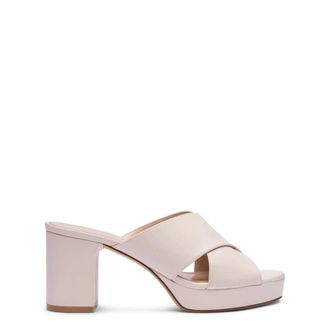 Stuart Weitzman Femme, Chaussures, Beige, Taille: 37 1/2 EU Sandale compens&eacute;e plateforme Dayna