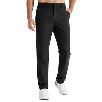 Generic Pantalon de golf stretch pour homme - Coupe ajust&eacute;e - S&eacute;chage rapide - L&eacute;ger - Confortable - D&eacute;contract&eacute; - Avec poches - Couleur unie - Pantalon de bu