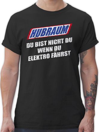 Shirtracer T-Shirt Herren - Spr&uuml;che Statement mit Spruch - Hubraum - du bist Nicht du, wenn du Elektro f&auml;hrst - 3XL - Schwarz - Geschenke autoliebhaber spruchshi