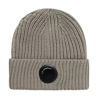 C.P. Company Extrafine Merino Wool Lens Beanie - - Accessories - unisex - Grau - ONE SIZE