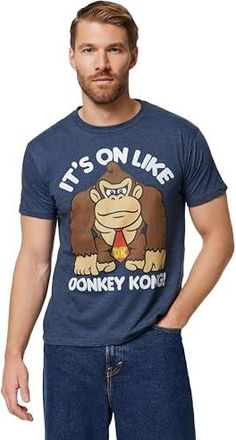 Nintendo Fist Pump T-Shirt, Navy HTR, L Homme