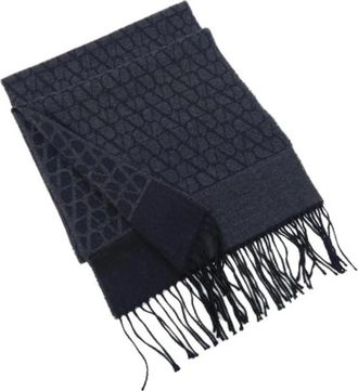 Valentino Pre-owned Cashmere Blend Muffler - Femme - Pre-owned - Gris - Taille: ONE Size