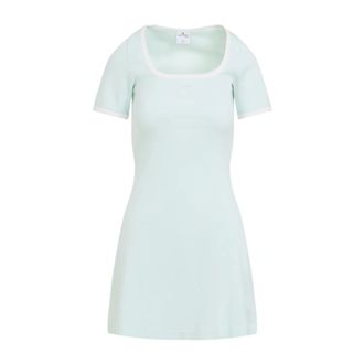 Courr&egrave;ges Contrast Mini Dress - - Dresses - Damen - Blau - S