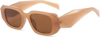 Generic Lunettes De Soleil Carr&eacute;es &Agrave; Petite Monture For Hommes Et Femmes, Id&eacute;ales For Les Activit&eacute;s Plein Air, Trajets Quotidiens Vacances(Brown)